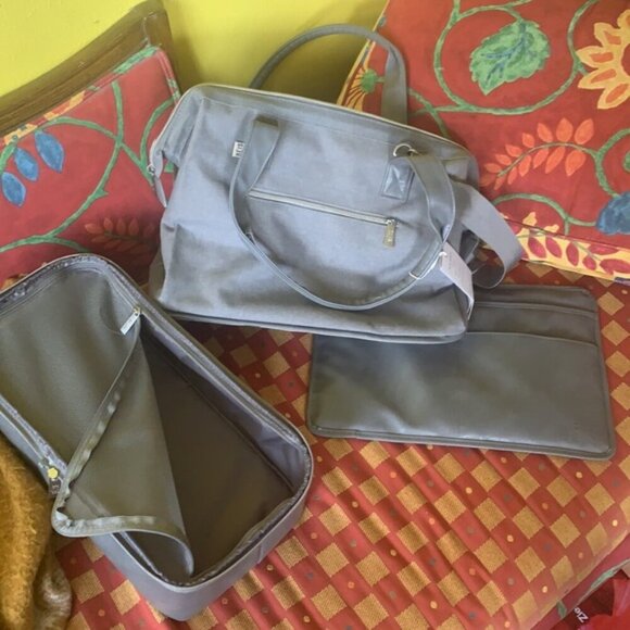 BEIS | Bags | Nwt Beis Convertible Mini Weekender In Grey Gone For Good ...